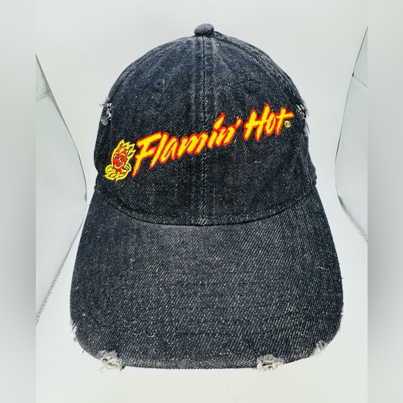 MAD Engine | Accessories | Cheetos Flamin Hot Black Denim Adjustable ...